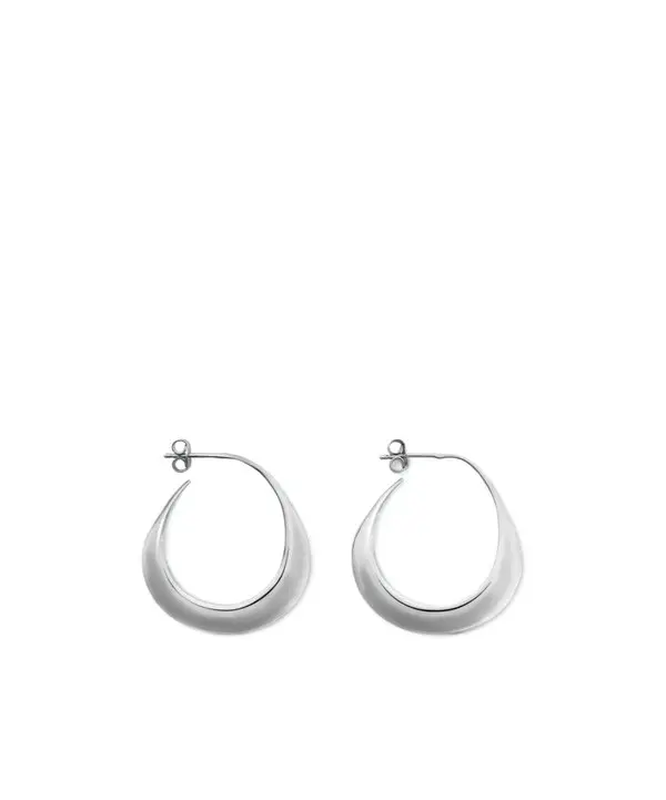 LEMAIRE Hoops Drop Earrings - Silver