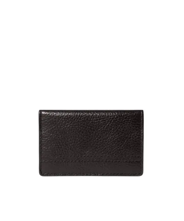 LEMAIRE Textured Card Holder Wallet - Espresso