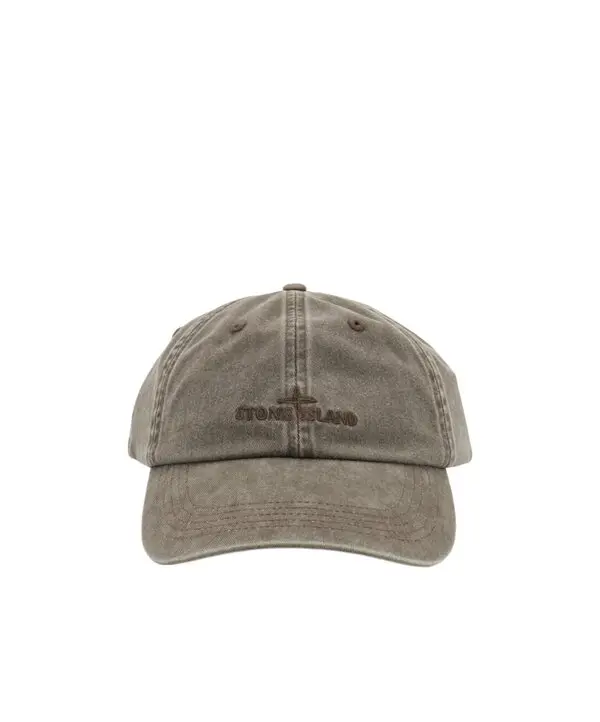 Stone Island Letter-logo Baseball Cap - Gray