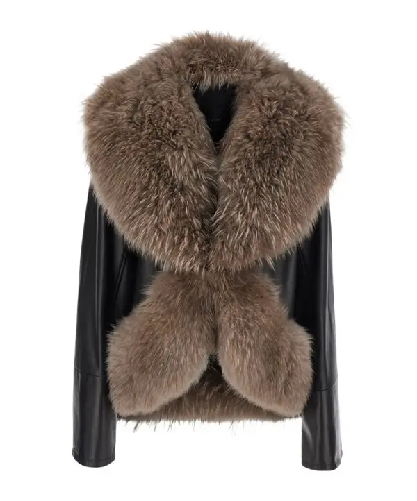 BLANCHA Fur Jacket - Black