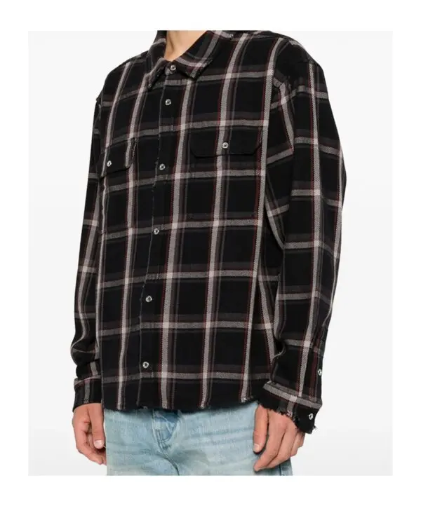 PURPLE BRAND Check-pattern Cotton Shirt
