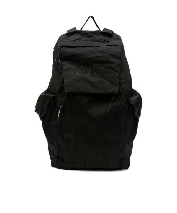 C.P. COMPANY Logo-embroidered Multi-pocket Backpack - Black