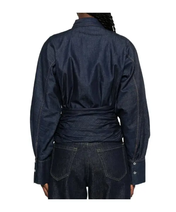 7 For All Mankind Tie-waist Long-sleeve Shirt