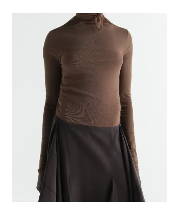 LEMAIRE Ballerina Scarf Top In Mesh Jersey