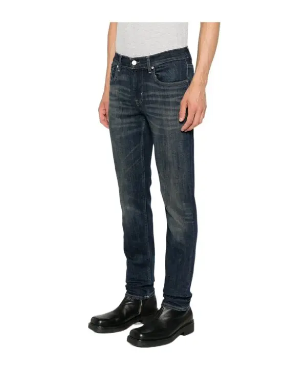 7 For All Mankind Whiskered Faded-effect Jeans