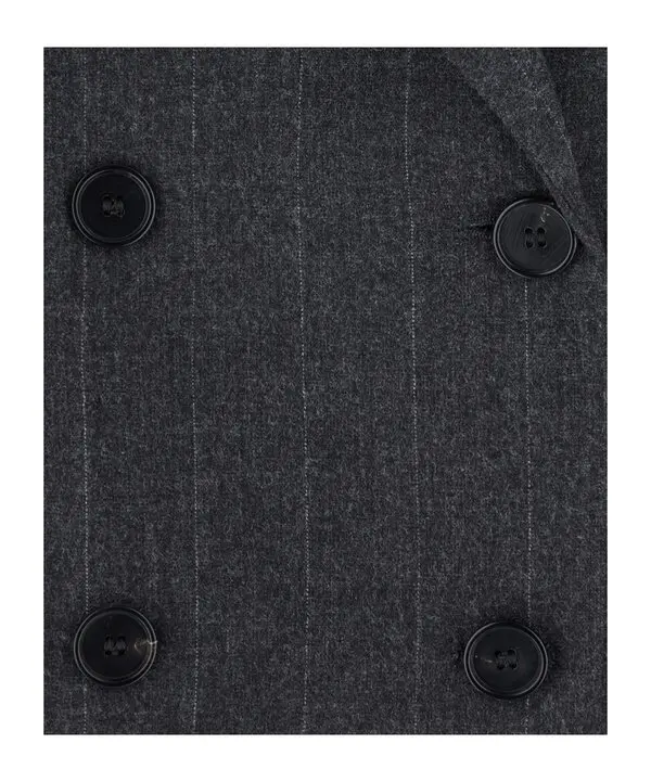JUCCA Double-breasted Prince Of Wales Check Blazer In A Wool Blend