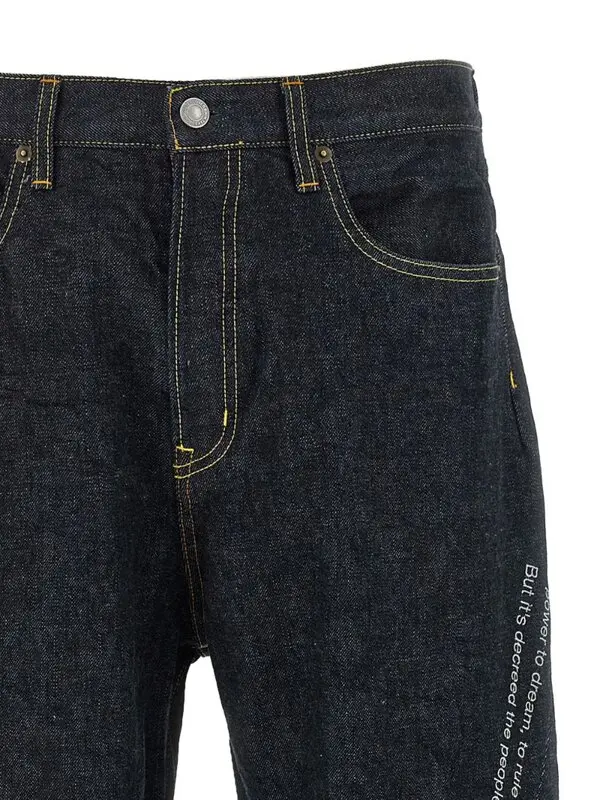 Undercover Belt-loop Jeans With Logo Patch