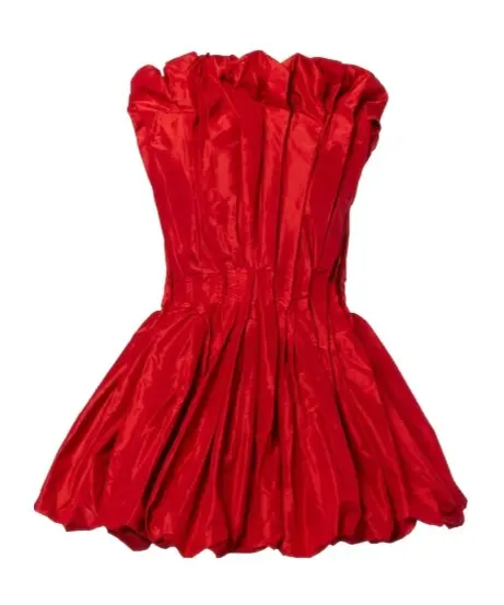 Tove Marina Peplum Silk Taffeta Top