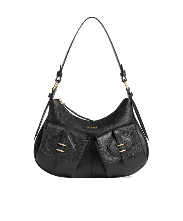 COCCINELLE Small Mavery Pocket Shoulder Bag - Black