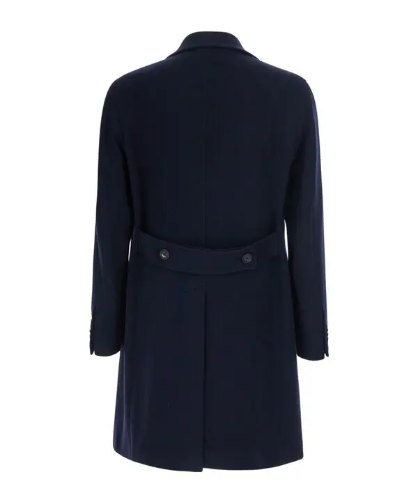 Tagliatore Blue Coat With Button Front Closure