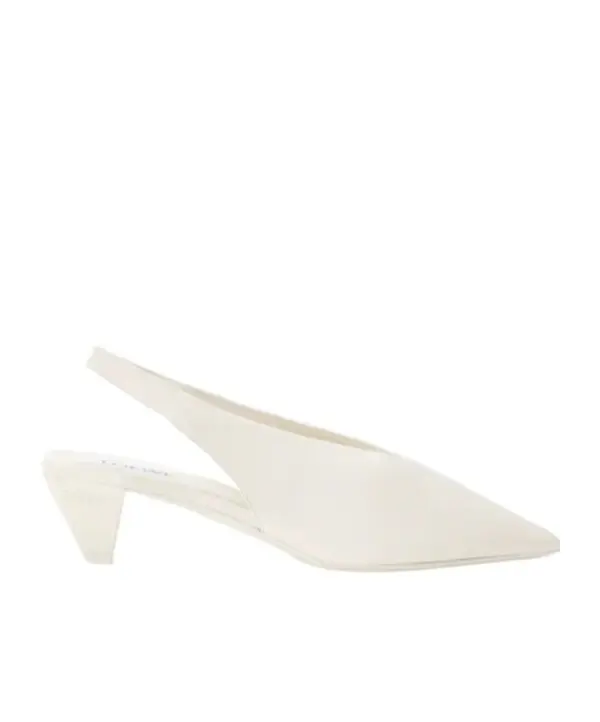 Loewe Origami Cubic Slingback In Lambskin - White