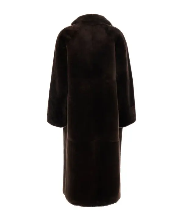 BLANCHA Coat With Notched Collar In Fur