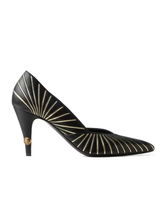 Versace Nappa Pumps 90 Mm - Black