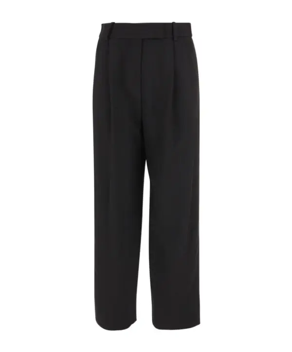 Giorgio Armani Front-pleated Casual Pants - Black