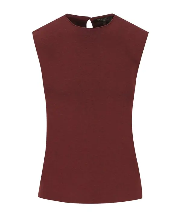 Loro Piana Siena Crew Neck Tank Top - Red