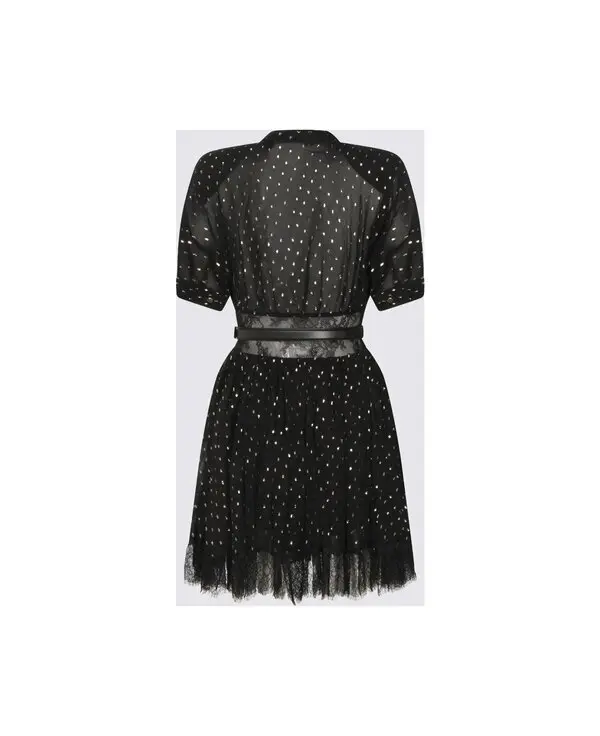 SELF-PORTRAIT Lace Belted Midi Dress