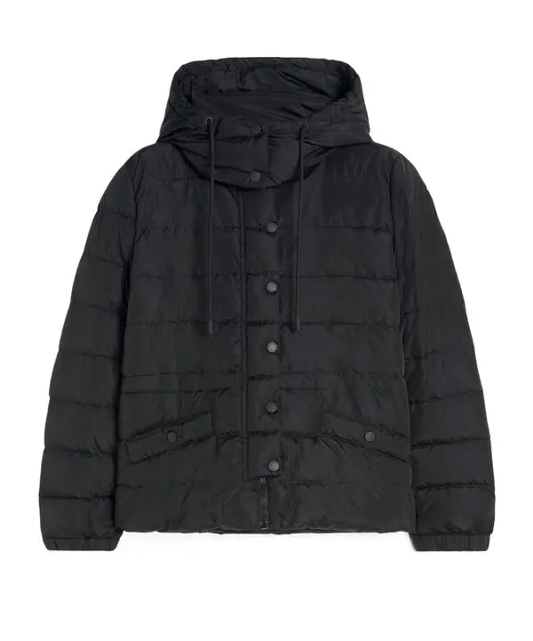 Max Mara Long-sleeved Down Jacket - Black