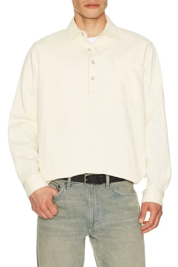 Rag & Bone Popover Shirt In Cream