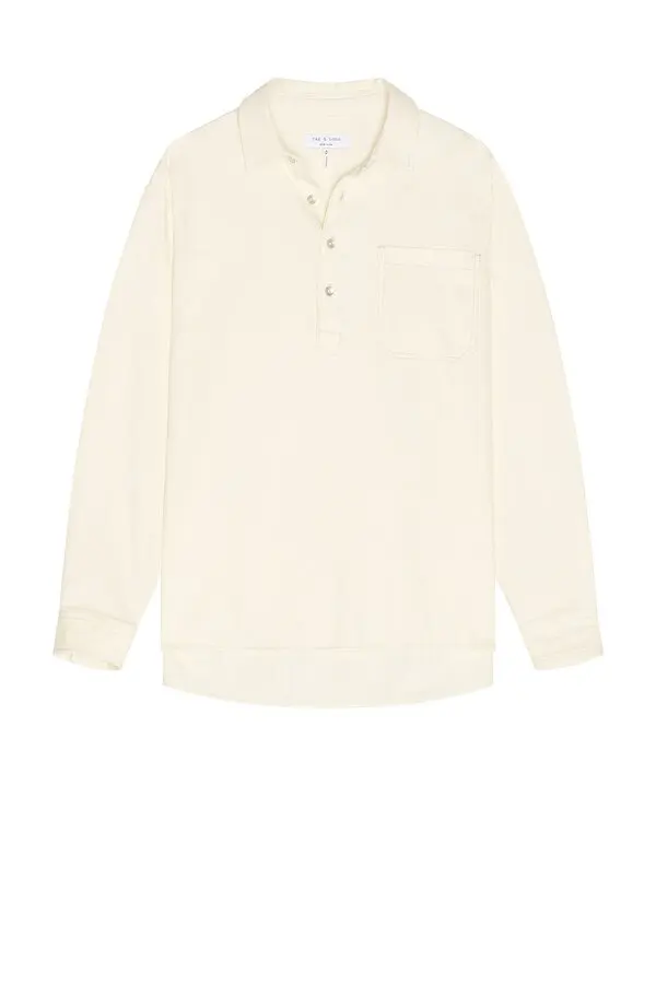 Rag & Bone Popover Shirt In Cream