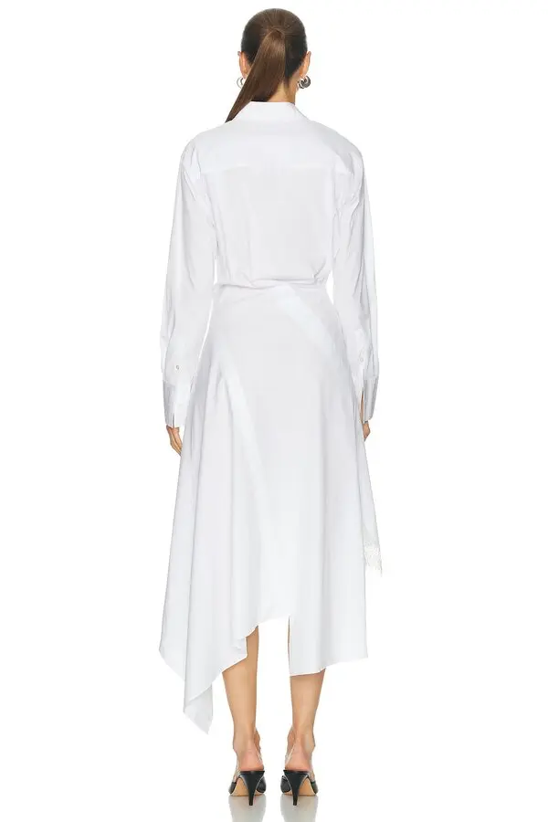 Monse Laced Cascade Shirt Dress