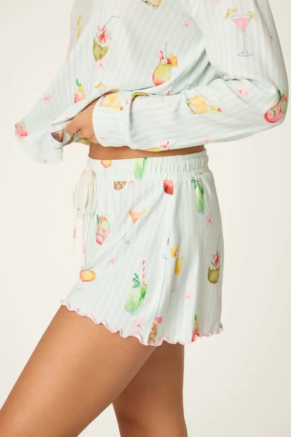 PJ Salvage Cocktail Print Butter Jersey Shorts