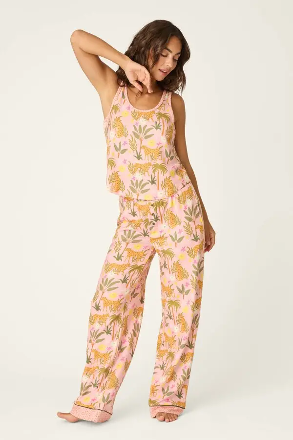 PJ Salvage In The Jungle Leopard Safari Open Leg Pants