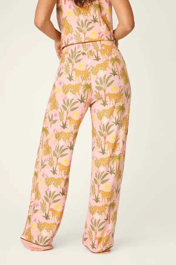 PJ Salvage In The Jungle Leopard Safari Open Leg Pants