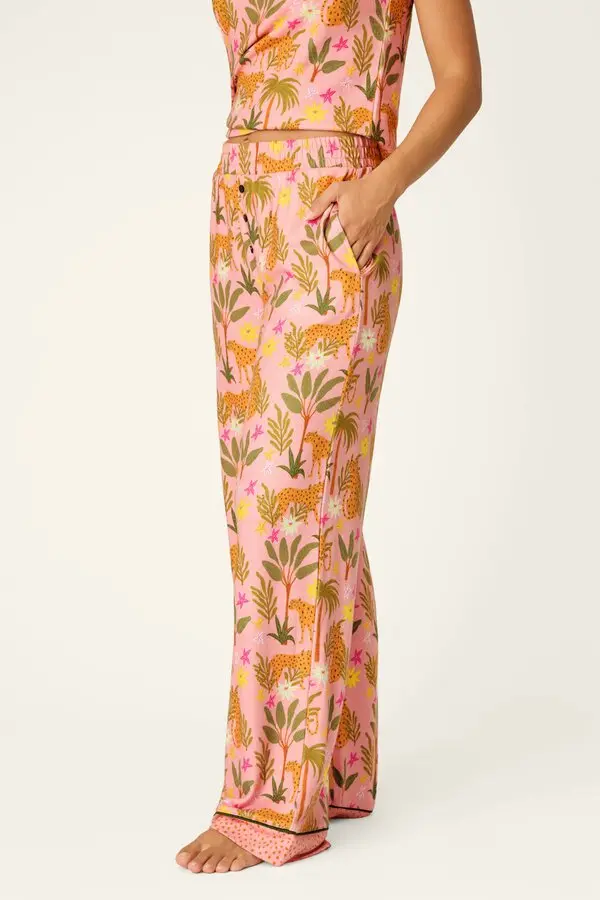 PJ Salvage Leopard Safari Print Lounge Pants
