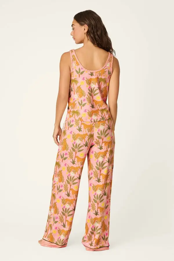 PJ Salvage In The Jungle Leopard Safari Long Pajama Set