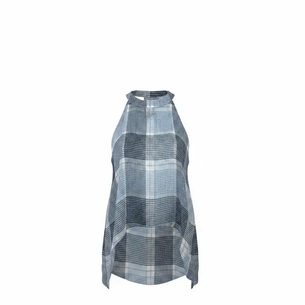 SNIDER Plaid Angle Top