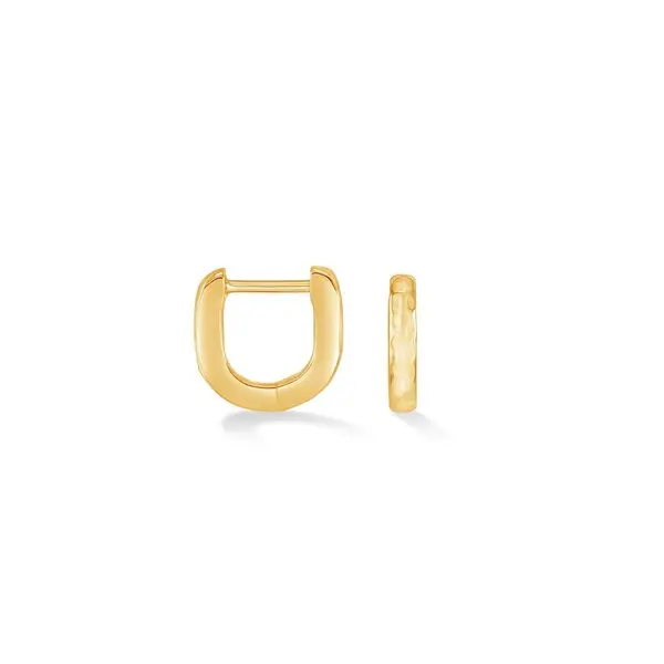 DOWER & HALL Small Nomad Link Huggie Hoops - Gold