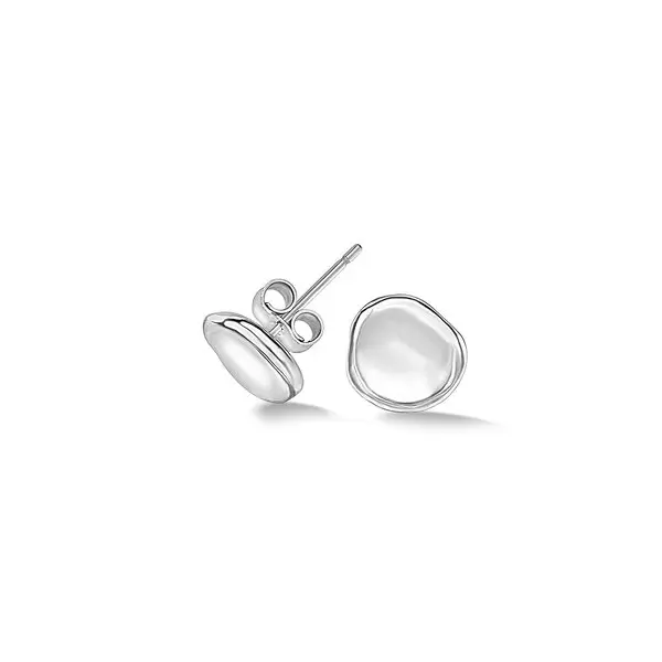 DOWER & HALL Waterfall Pebble Stud Earrings In Vermeil - Silver