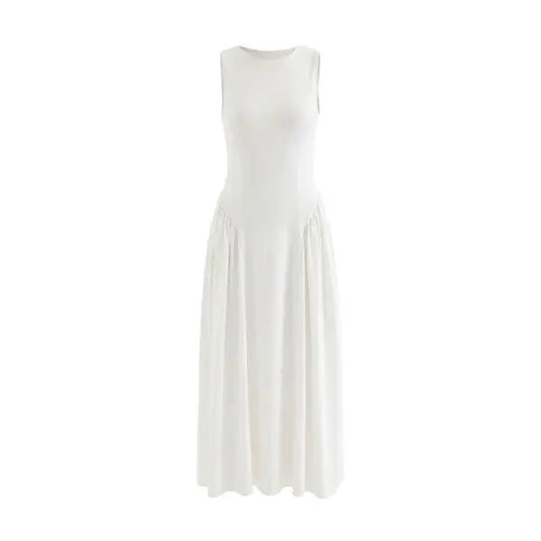 MONLICIA Elaris Viscose Blend Bodycon Maxi Dress - White