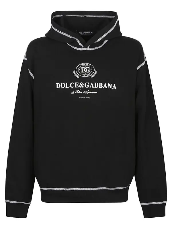 Dolce & Gabbana Logo Plaque Sweatshirt With Hood
