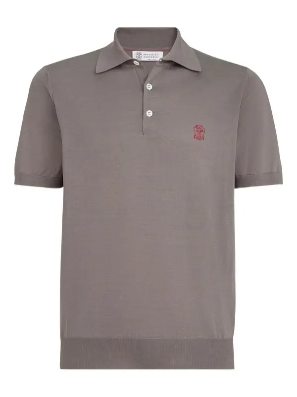 Brunello Cucinelli Logo Cotton Polo Shirt