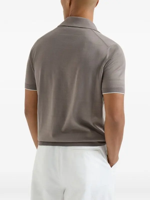 Brunello Cucinelli Logo Cotton Polo Shirt