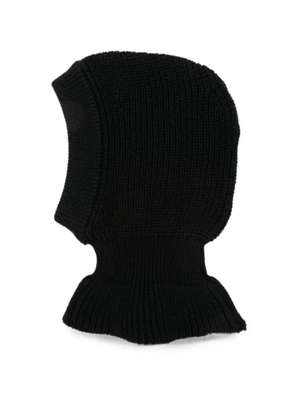 LEMAIRE Ribbed Wool Hood - Black