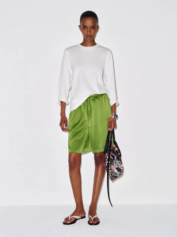 REFORMATION Sandy Satin Short