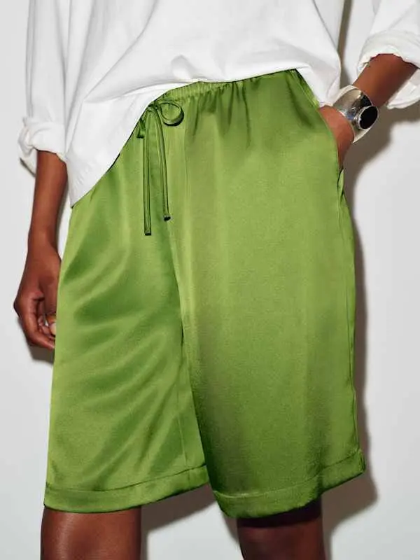 REFORMATION Sandy Satin Short