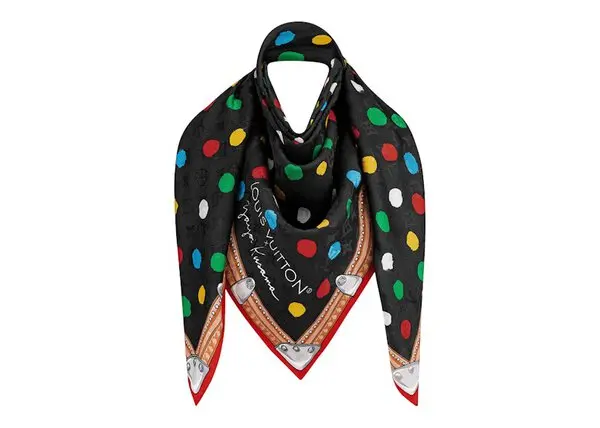 LOUIS VUITTON X Yayoi Kusama Painted Dots Monogram Shawl - Black