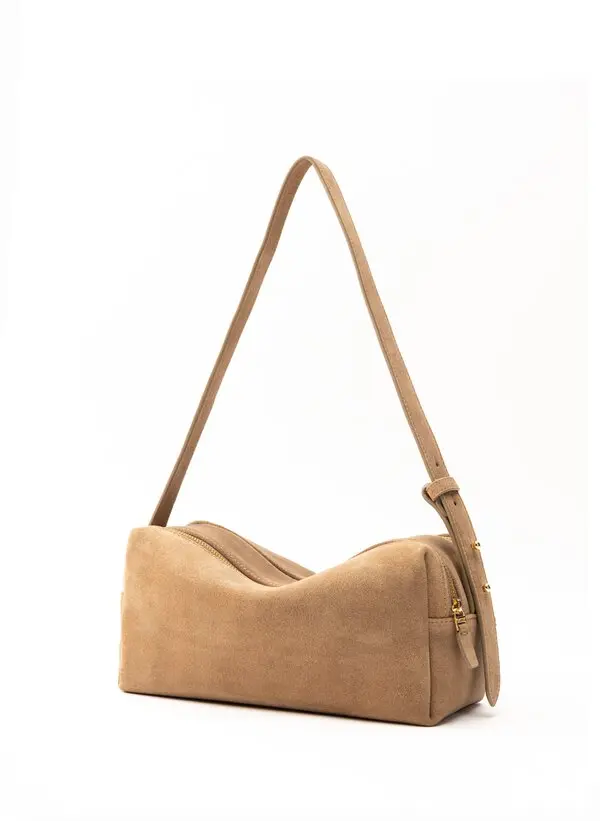 ELLEME Trousse Suede Bag - Tan