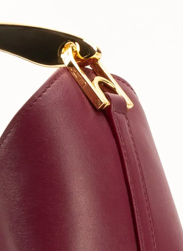 ELLEME Small Boomerang Leather Bag - Cerise