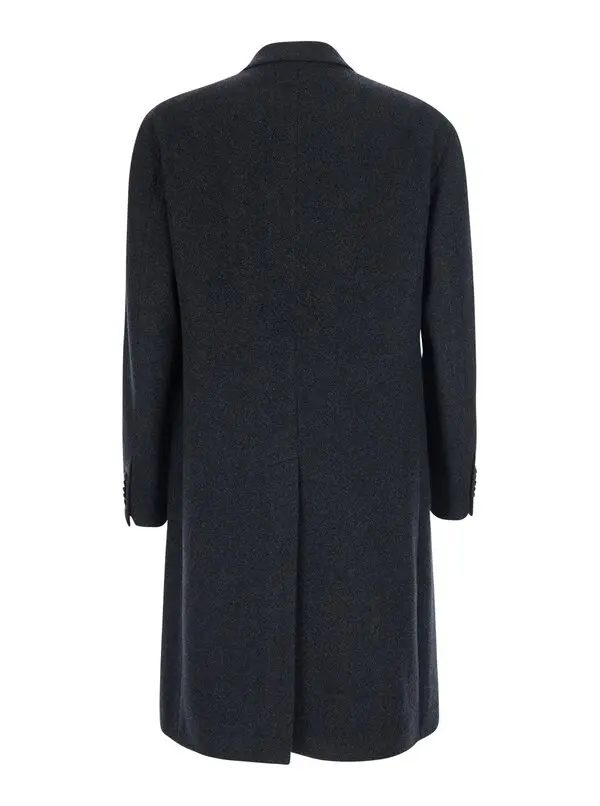 Tagliatore Coat With Notched Revers And Button Front Closure In Tech Fabric