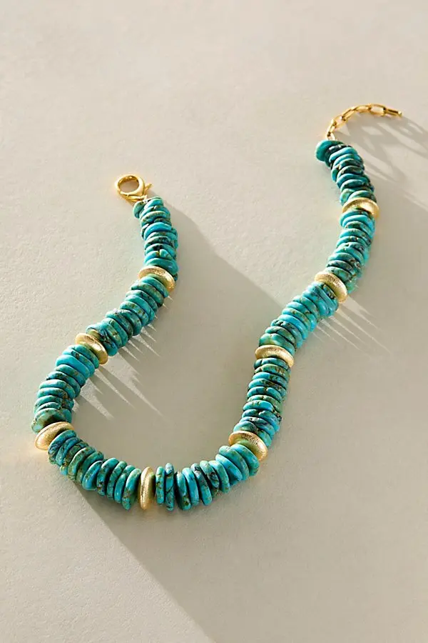FREE-EST,ALV Free-est X Alv Gill Beaded Necklace - Turquoise