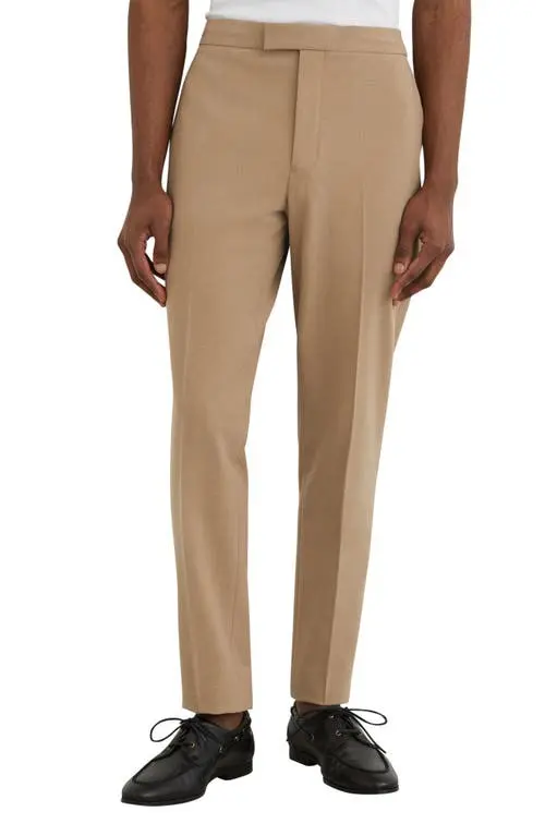 REISS Found Slim Fit Pants - Soft Camel Brow