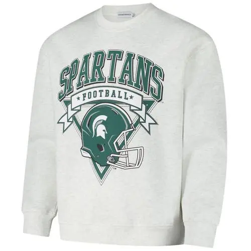 ESTABLISHED & CO. Michigan State Spartans Vintage Crest Pullover Sweatshirt