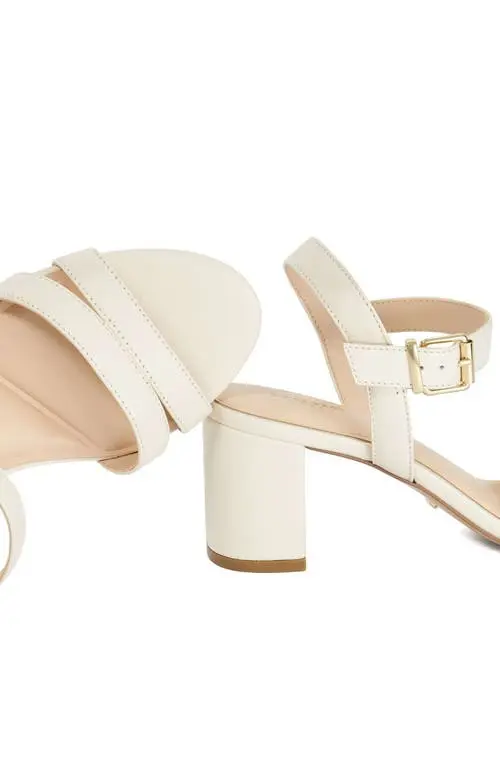 Dune London Merisa Ankle Strap Block Heel Sandals