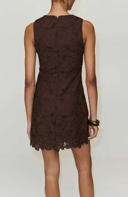 Mango Floral Embroidered Cutout Dress
