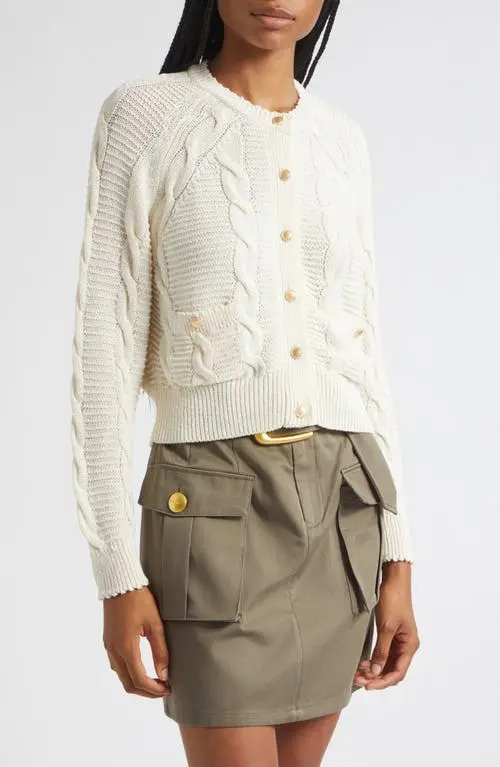 L'Agence Darcy Cable Knit Cardigan