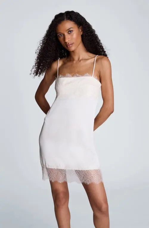 KENNETH COLE Lace Trim Slip Minidress